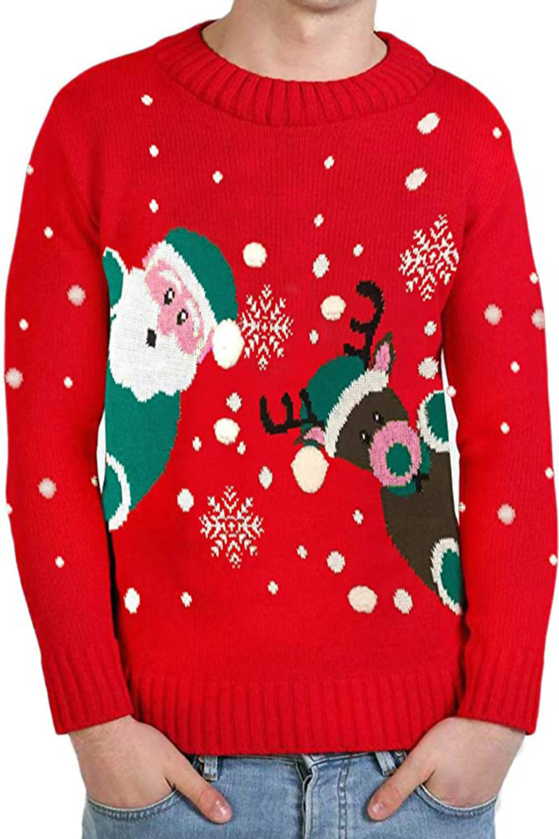 Pull noël enfant ourson avec père noël Mignon kids neige KPAPA_23 Sumel | Paris Fashion Shops