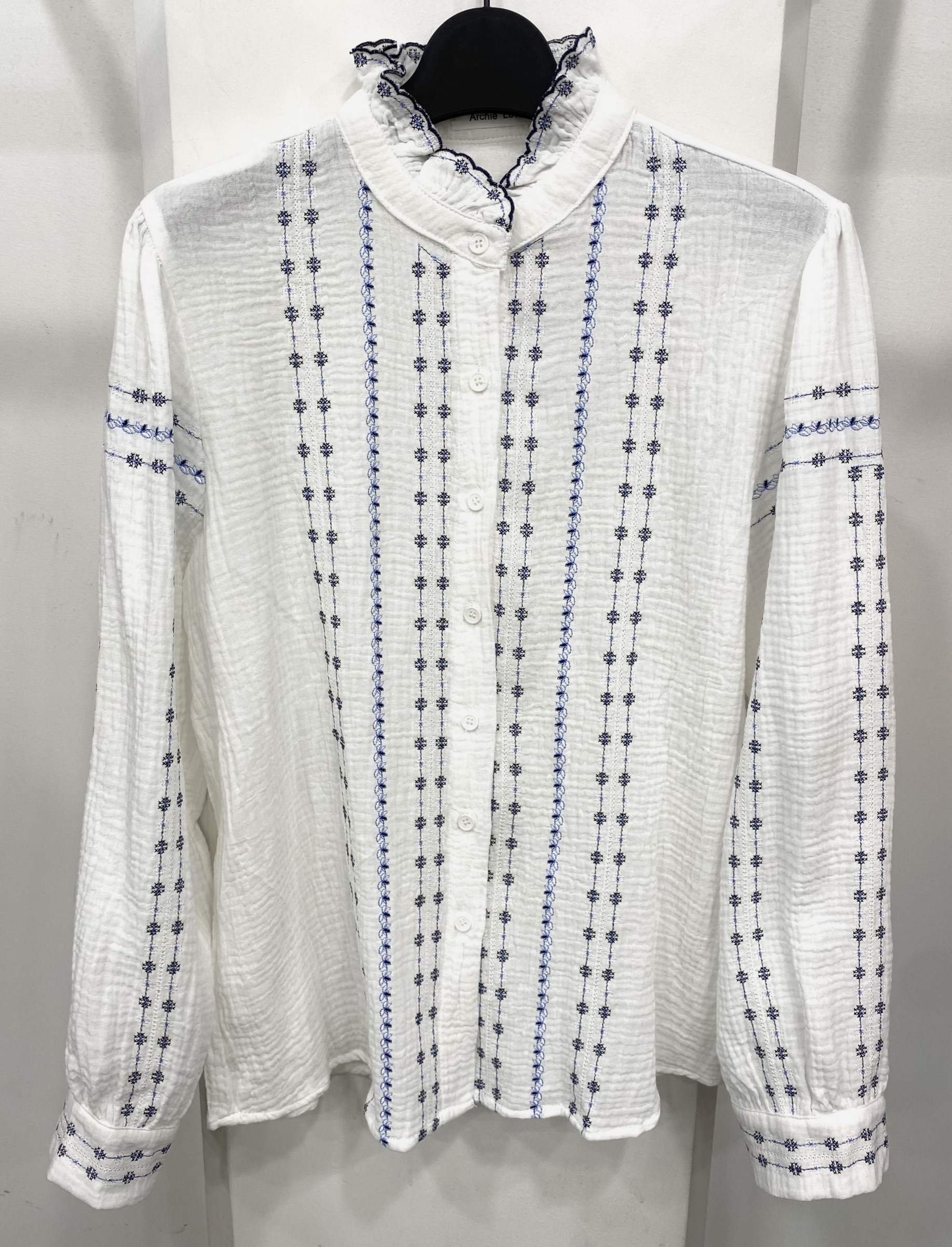 Embroidered cotton gas shirt | Paris Fashion Shops
