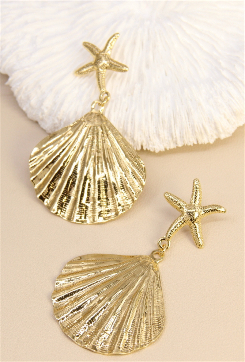 Boucles d’Oreilles Étoile de Mer & Coquillage – Esprit Bord de Mer ...
