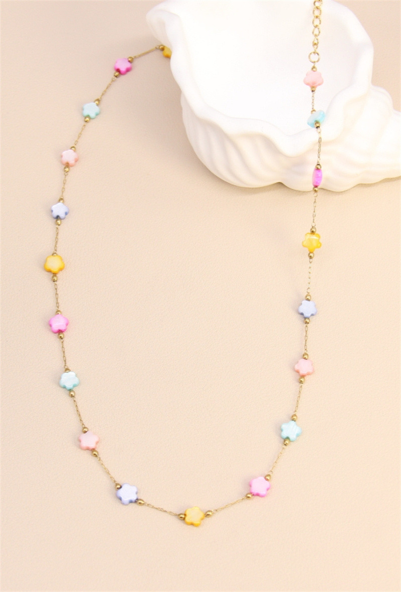 Collier Nacre & Citron en Acier Inoxydable – Fraîcheur & Élégance ...