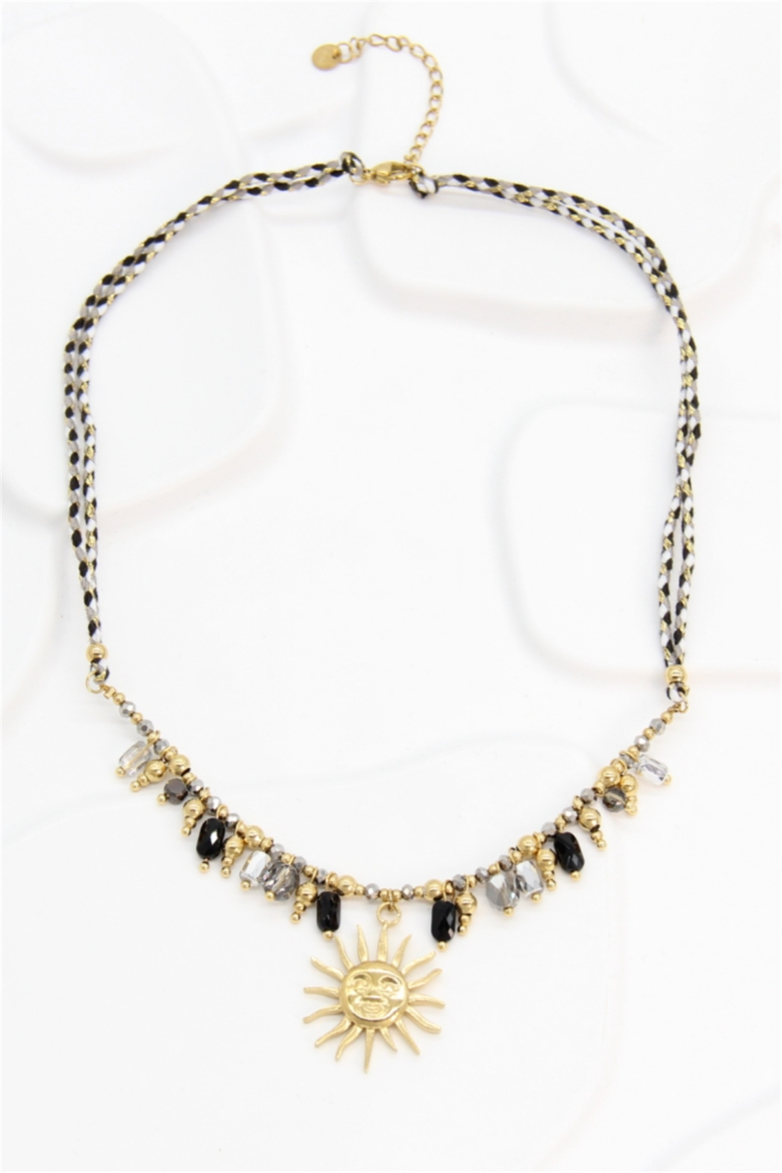 Collier Soleil Doré et Perles Facettées – Esprit Bohème Chic | Paris ...
