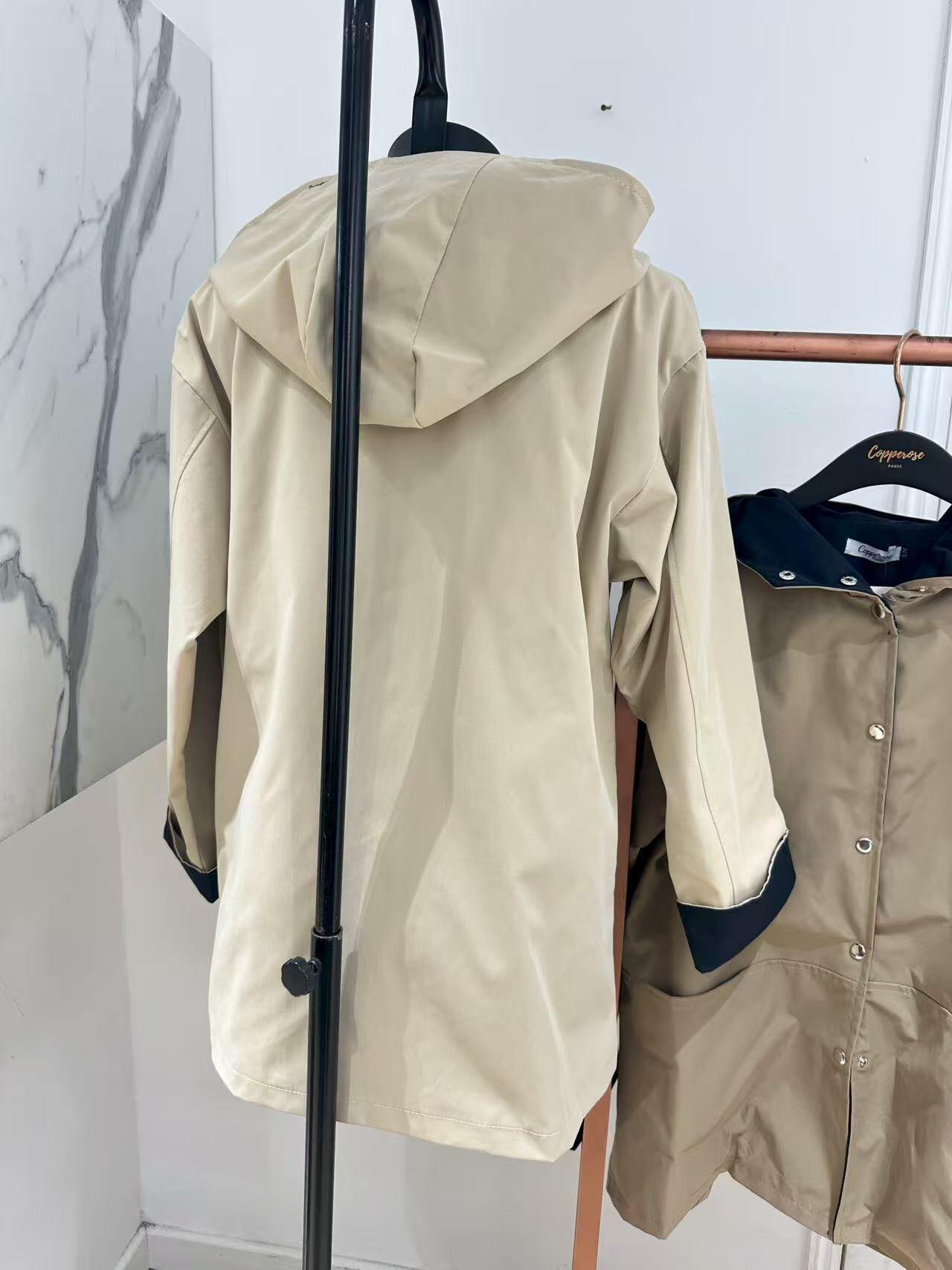 MID-LENGTH PARKA WITH CONTRAST LINED HOOD | Paris Fashion Shops