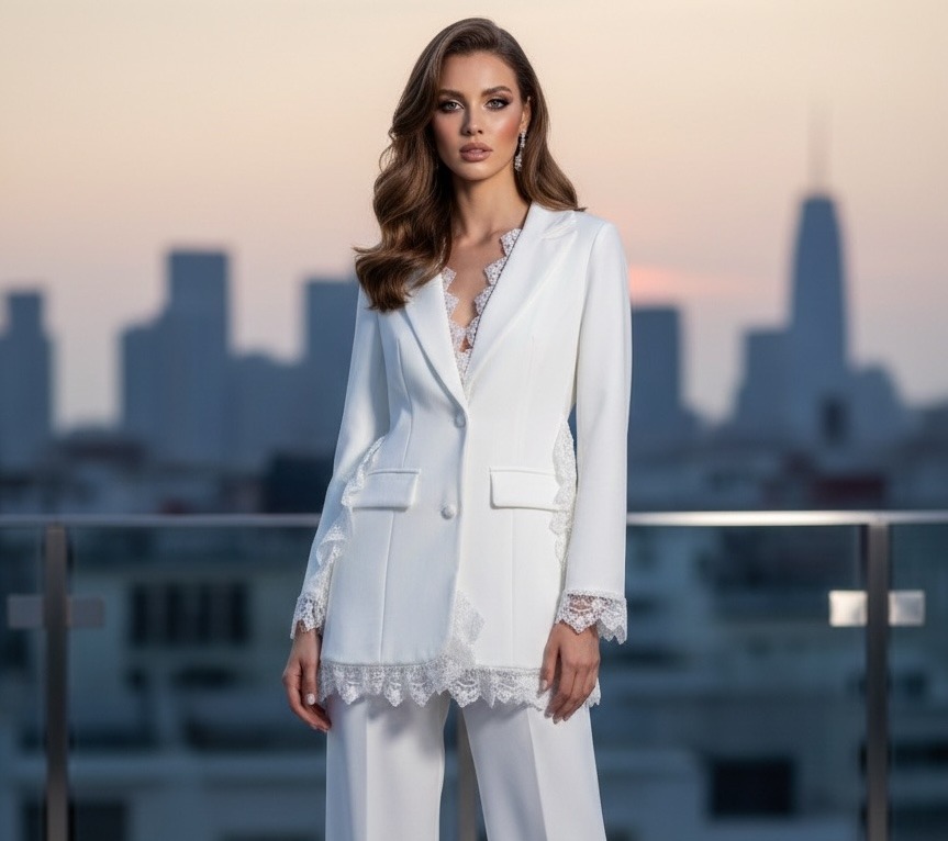 Elegant blazer with lace details | Paris Fashion Shops