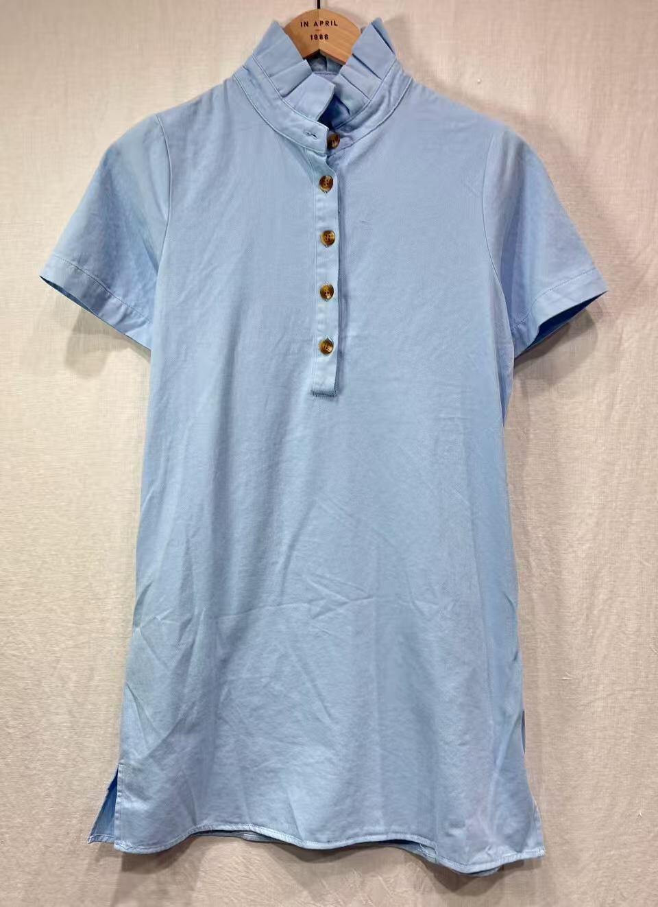 Robe coupe droite col froufrou | Paris Fashion Shops