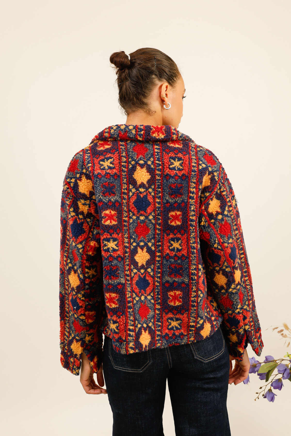 Aztec Pattern Fleece Jacket | Paris Fashion Shops