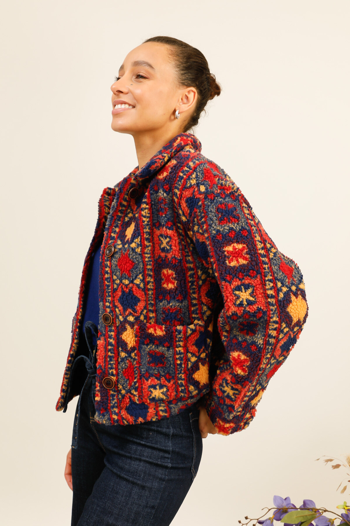 Aztec Pattern Fleece Jacket | Paris Fashion Shops