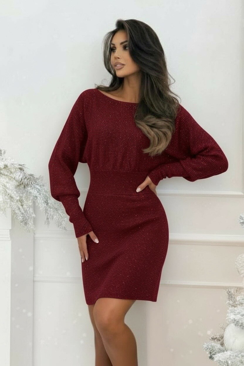 Robe pailleté manches chauve souris | Paris Fashion Shops