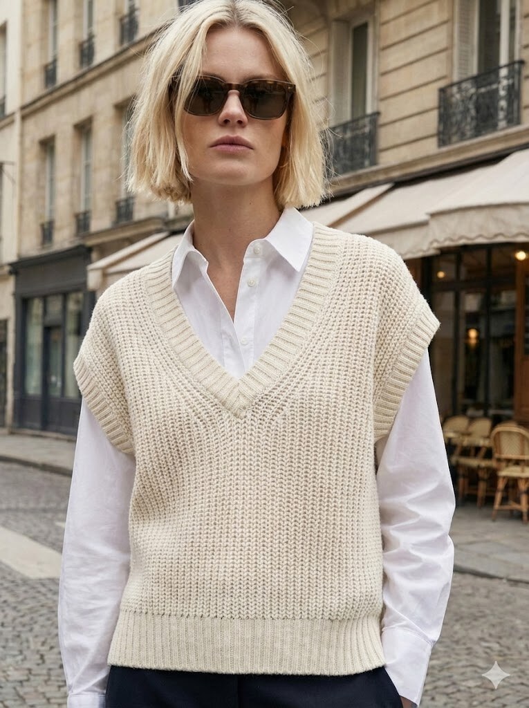 Justine&co Sleeveless Vest | Paris Fashion Shops