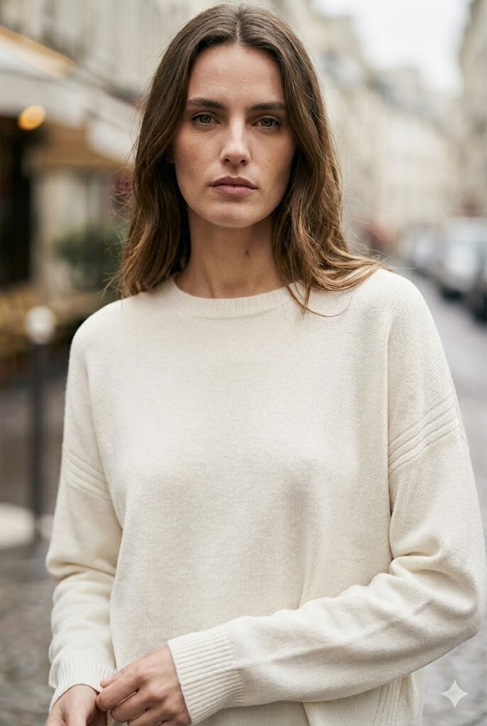 Justine&co Pull Oversize en Maille avec Fentes Latérales pour un Look ...