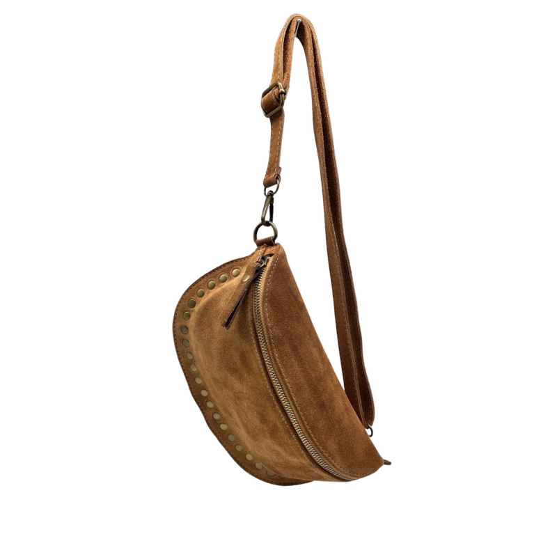 SAC BANANE CUIR SUEDE DION | Paris Fashion Shops