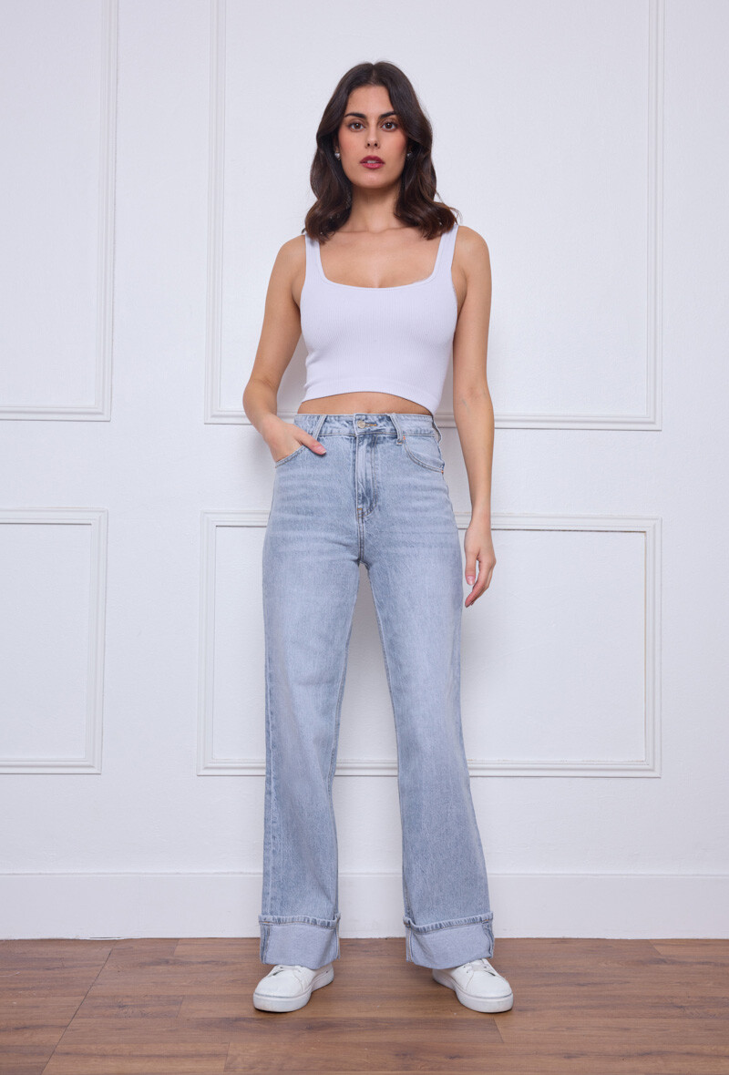 Jean retroussé wide leg | Paris Fashion Shops
