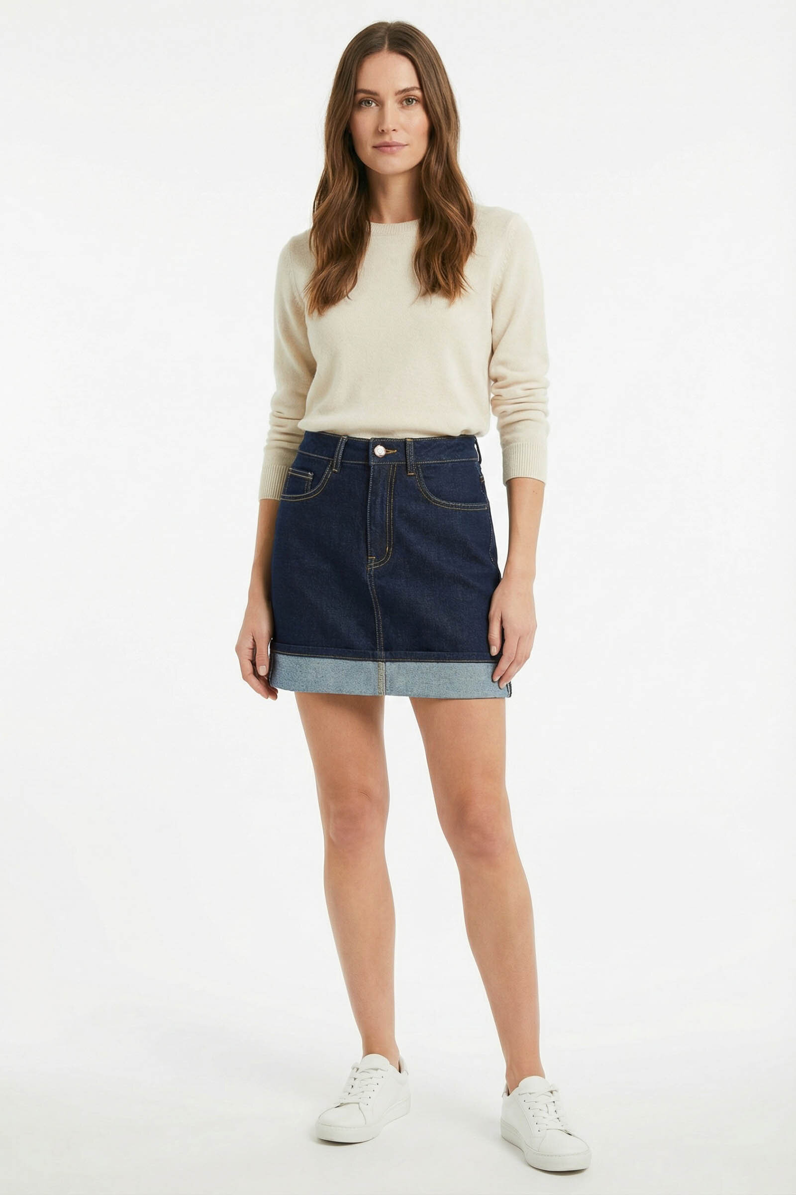 Jupe en jeans bouton doree | Paris Fashion Shops
