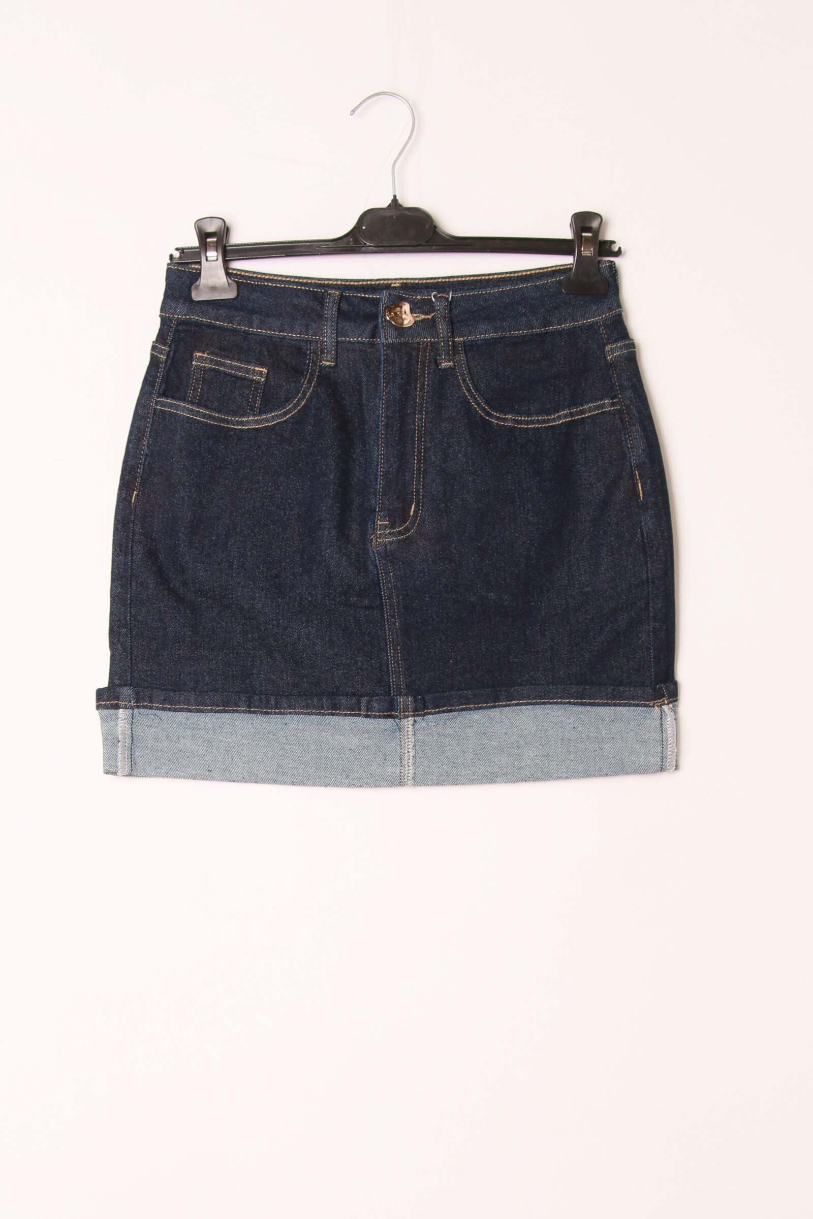 Jupe en jeans bouton doree | Paris Fashion Shops