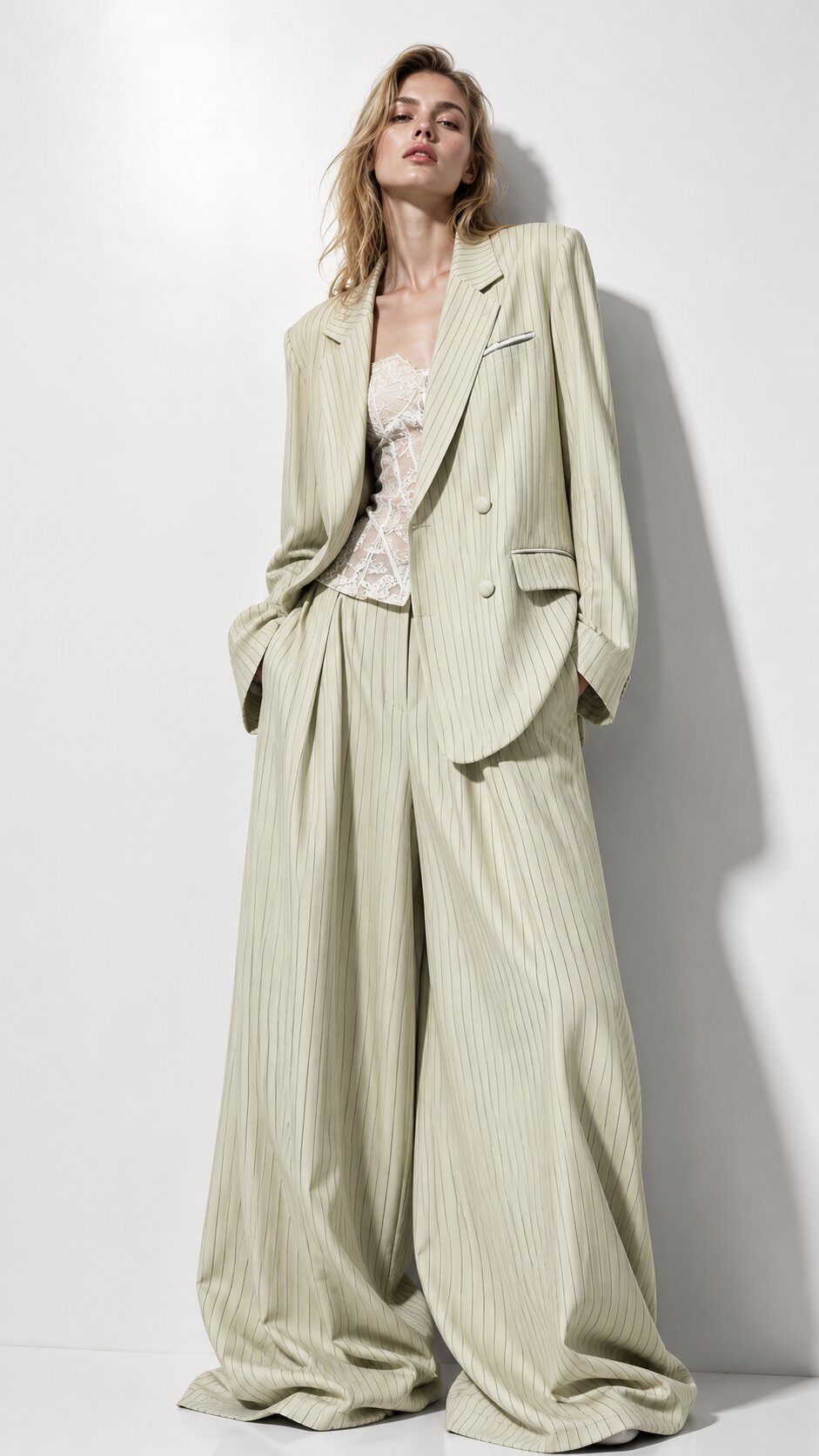 Oversized pinstripe suit set | Paris Fashion Shops