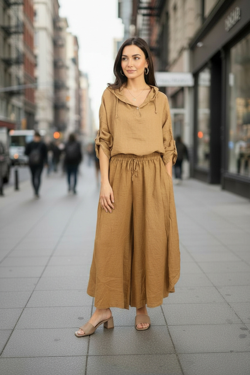 Relaxed fit linen trousers | Paris Fashion Shops