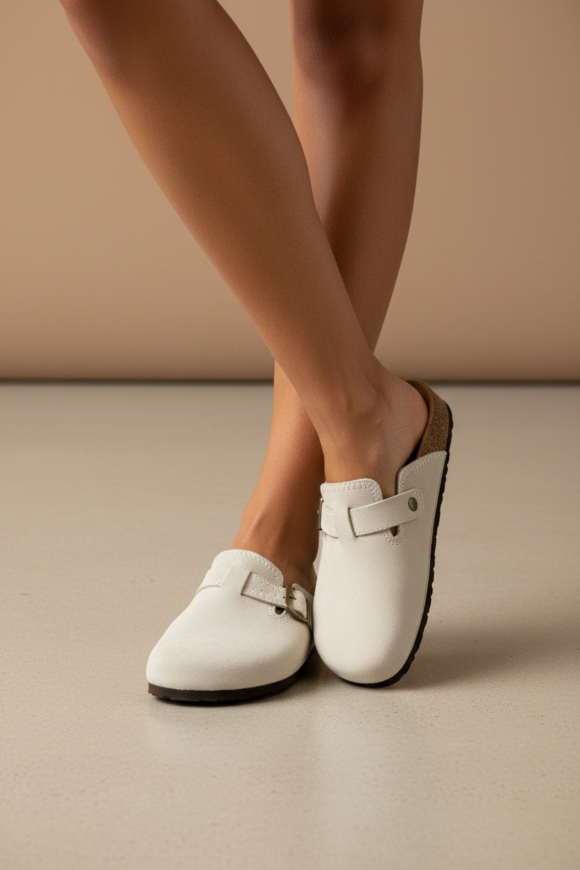 CL539 Closed mules with embroidered trim | Paris Fashion Shops