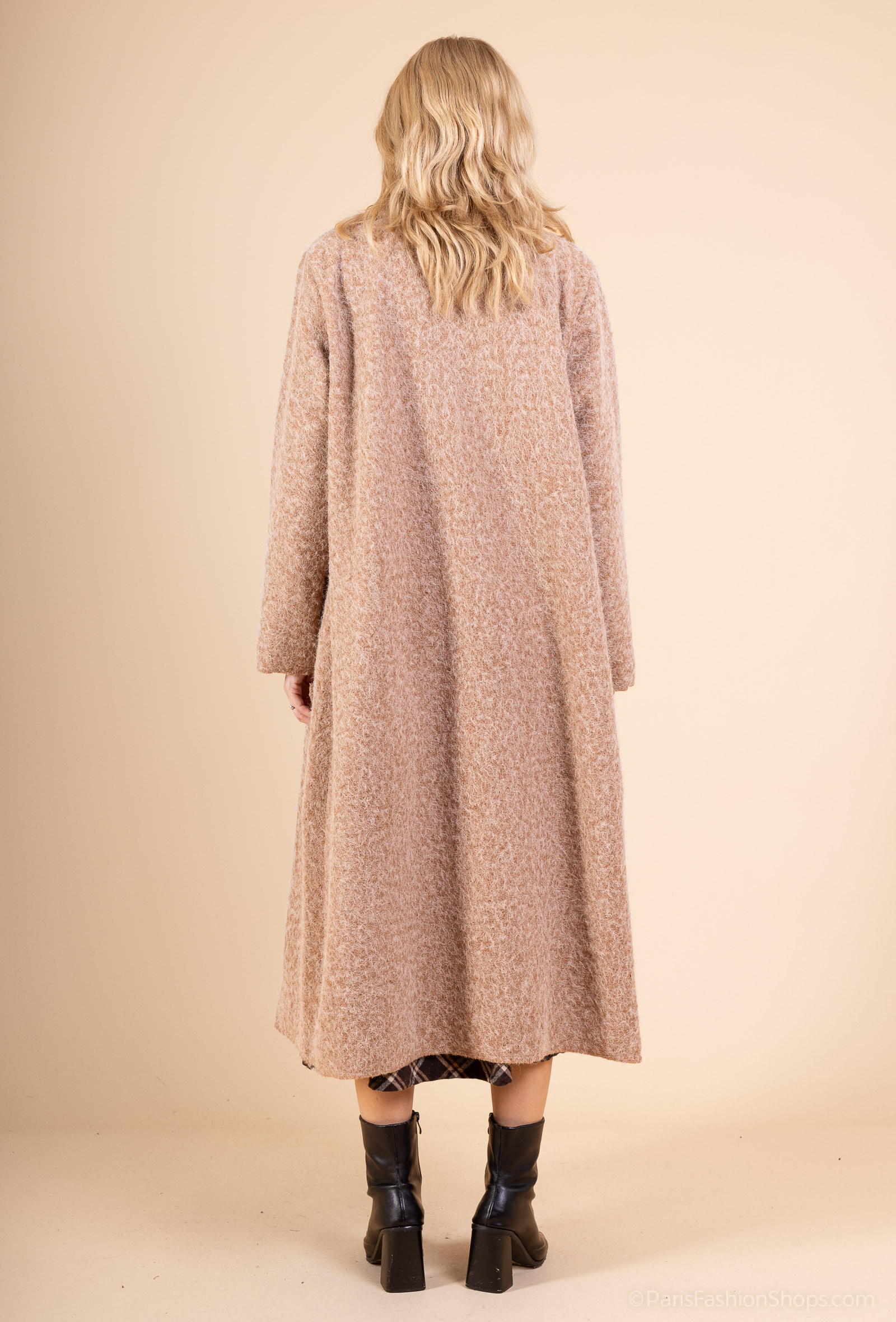 Manteau long avec bouton | Paris Fashion Shops