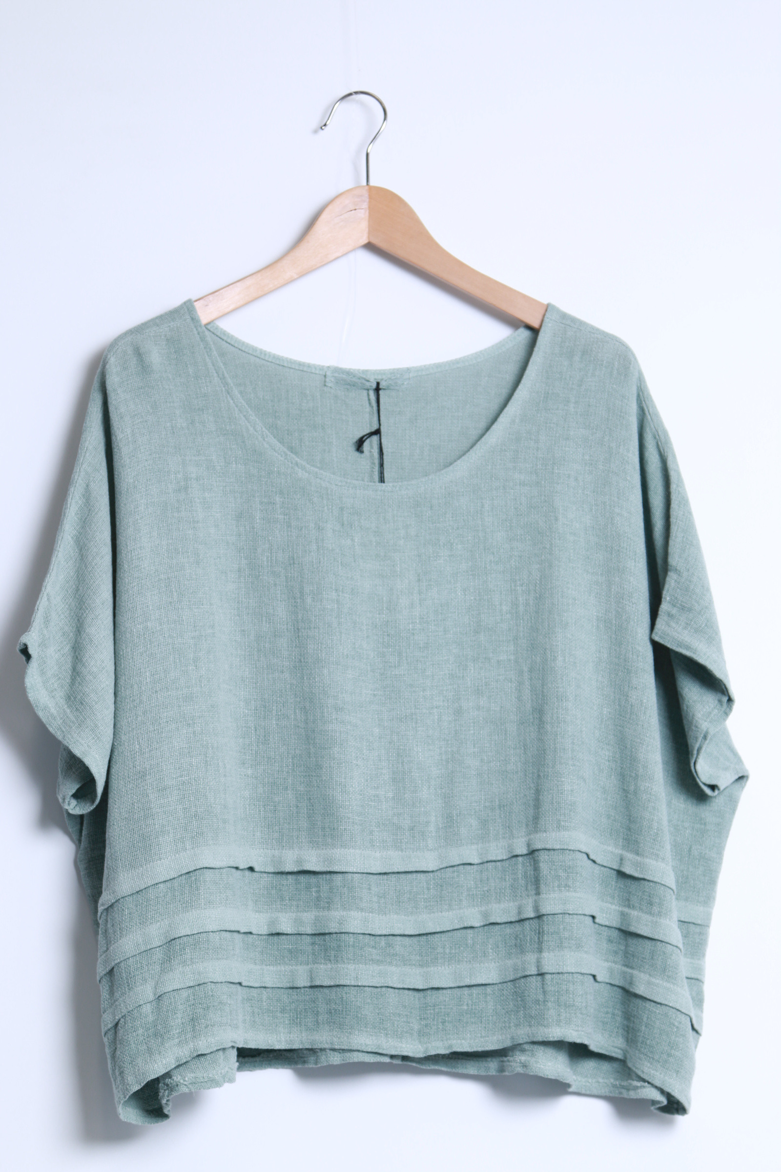 Top à bandes en lin coton | Paris Fashion Shops