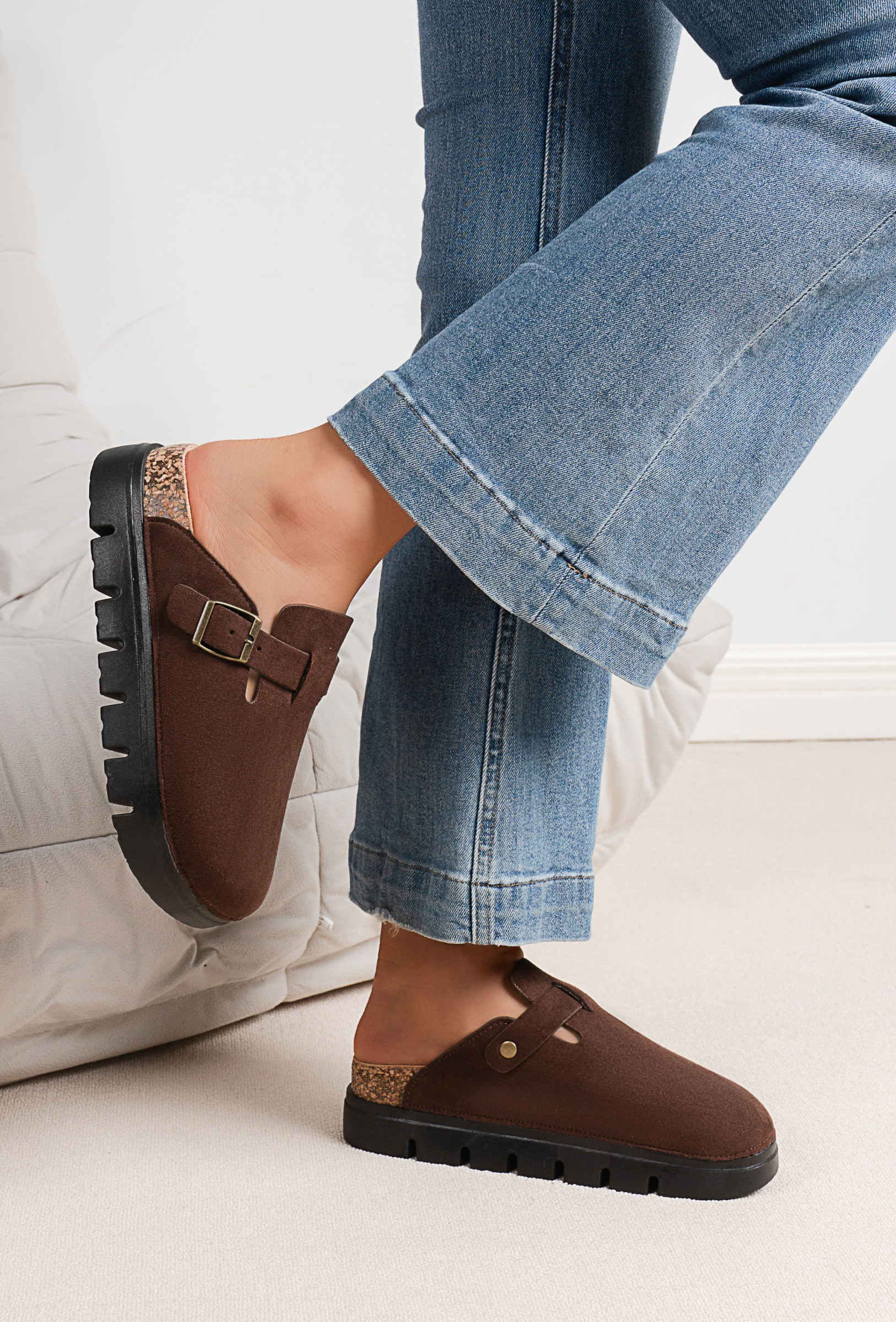 Casual Buckle Mules with Thick Sole | Paris Fashion Shops