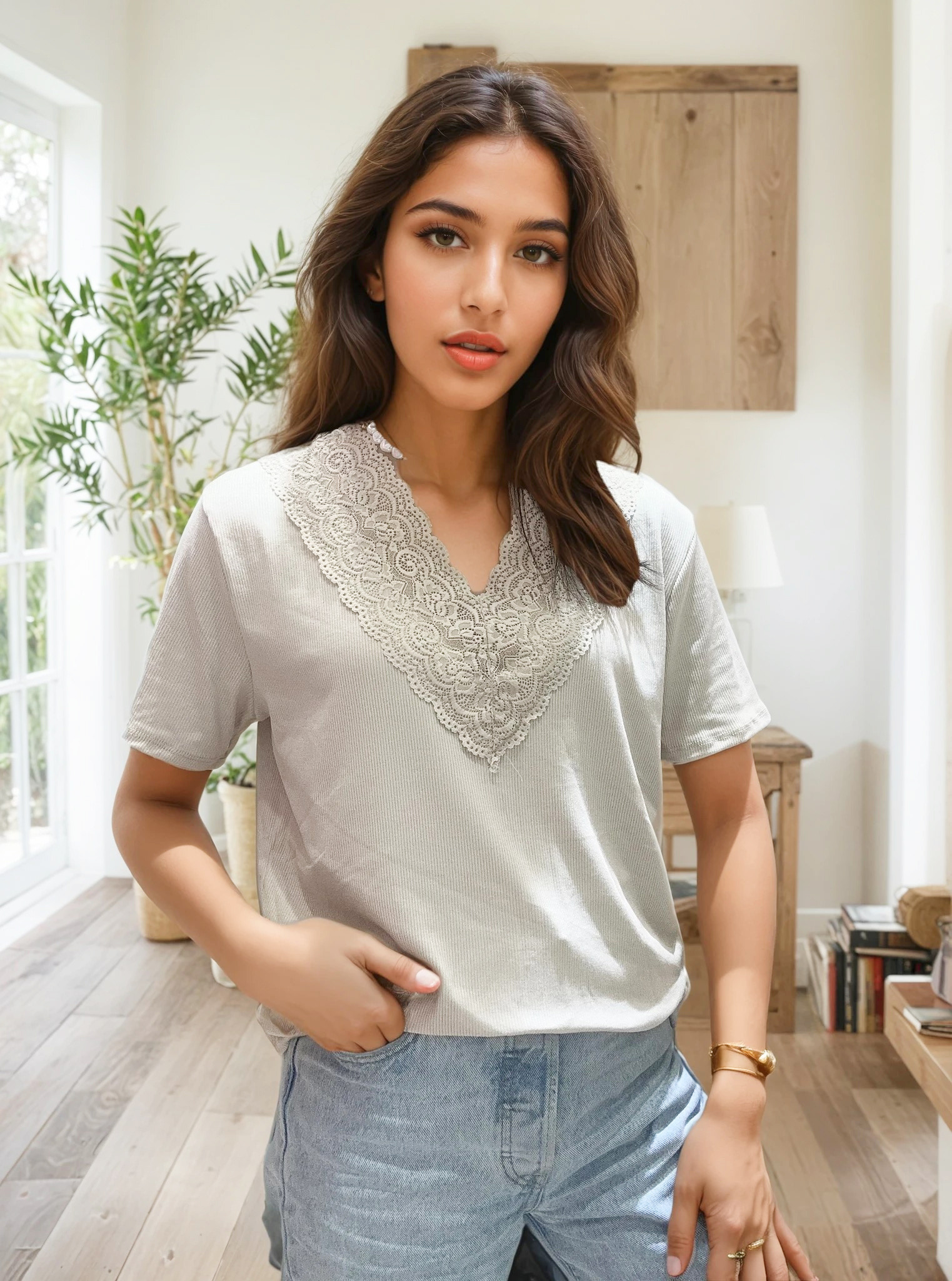 T-shirt designed in extra extensible viscose Zafa | Paris Fashion Shops