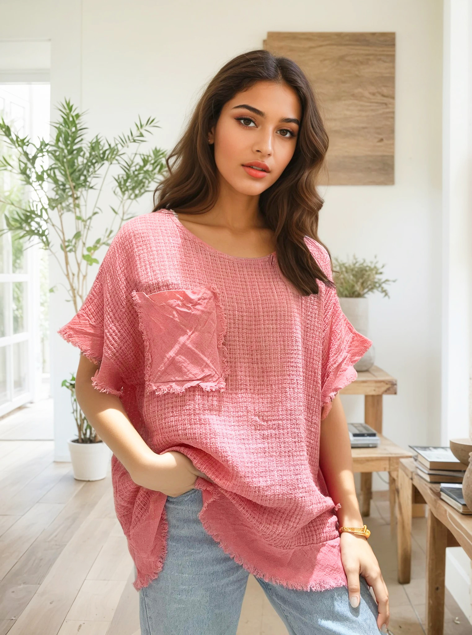 Blouse with effiloche detail Zafa | Paris Fashion Shops