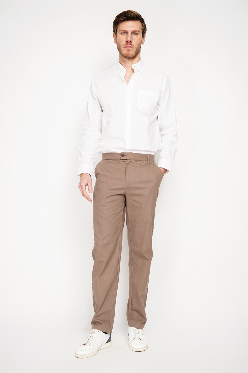 Classic fit trousers with 2 side pockets, 2 back pockets | Paris ...